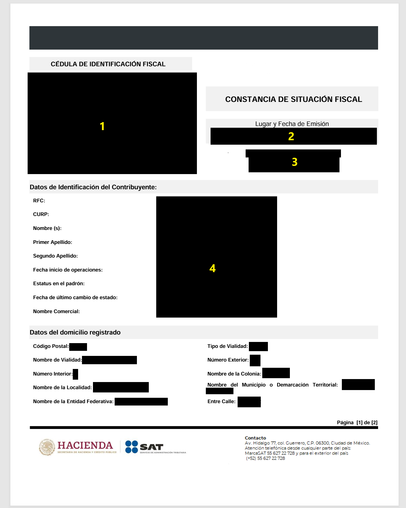 Constancia de Situacion Fiscal (CSF) — SAFIC Contadores