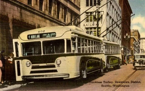 FROM RAILS TO RUBBER: 60 years of Electric Trolley Buses in seattle ...