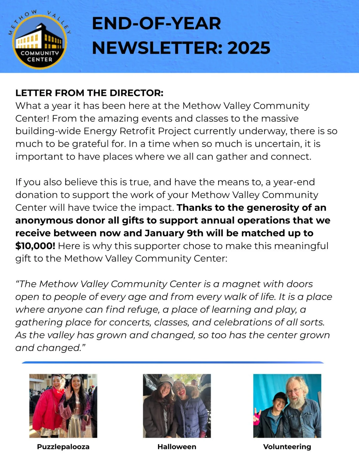 2025 End-of-Year Newsletter — Methow Valley Community Center