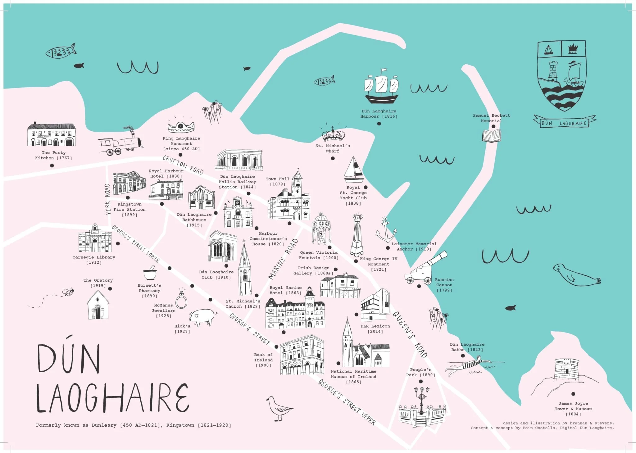 Historic Places in Dun Laoghaire: Walking Tour Map — DunLaoghaireTown.ie