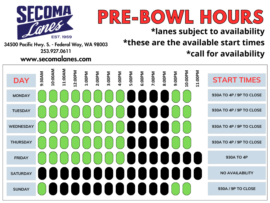 League FAQ — Secoma Lanes