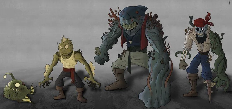 Pirate crew Line up — Rhys Hensley Illustrations