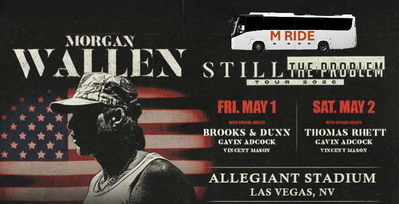 Morgan Wallen Shuttle Tickets: Round Trip to Allegiant Stadium May 1 ...