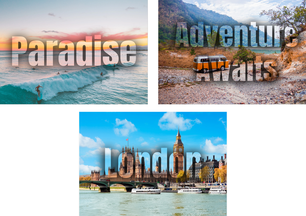 Transparent Photo Overlay Text Effect in Canva — Preset Pixels
