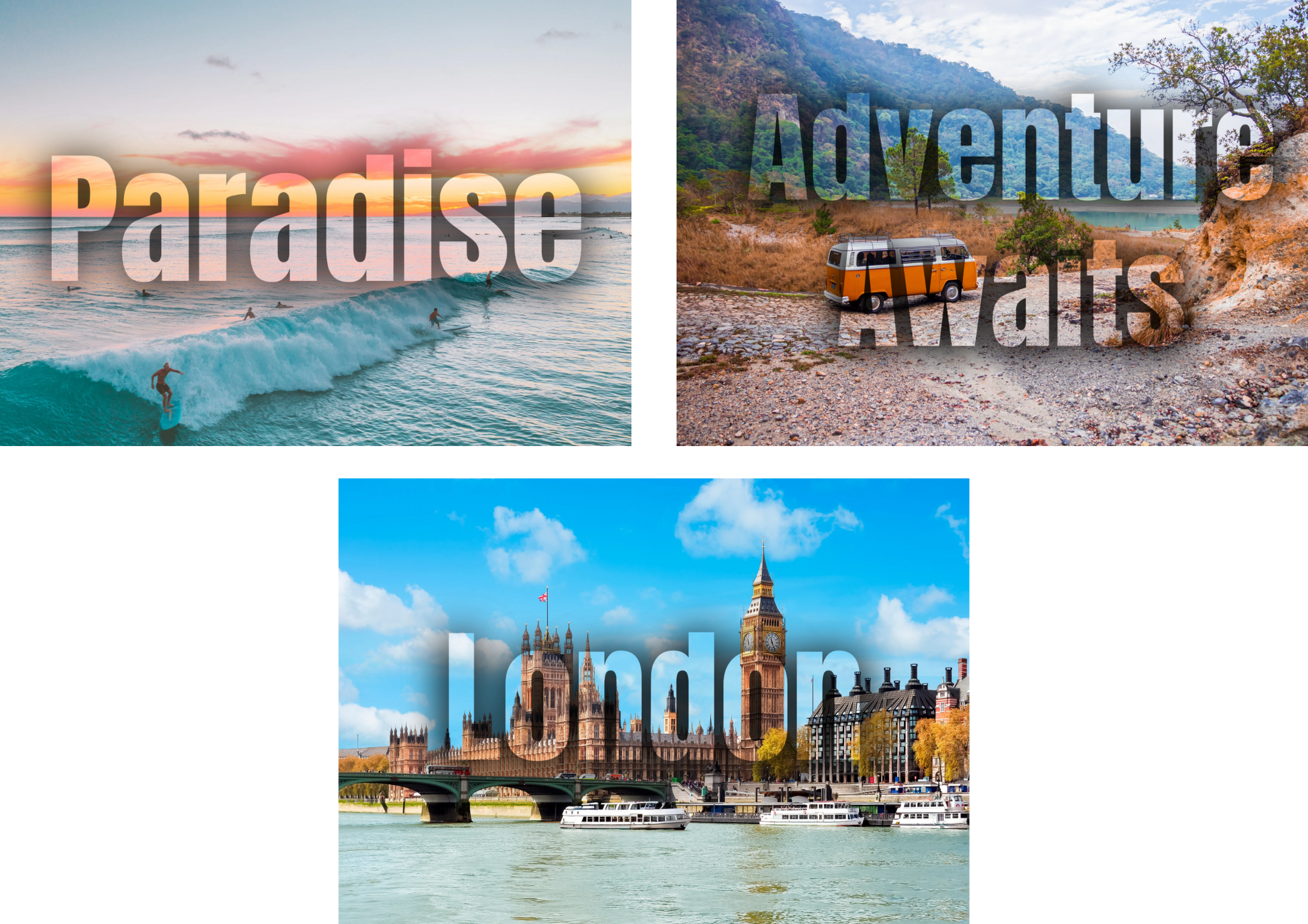 Transparent Photo Overlay Text Effect in Canva — Preset Pixels
