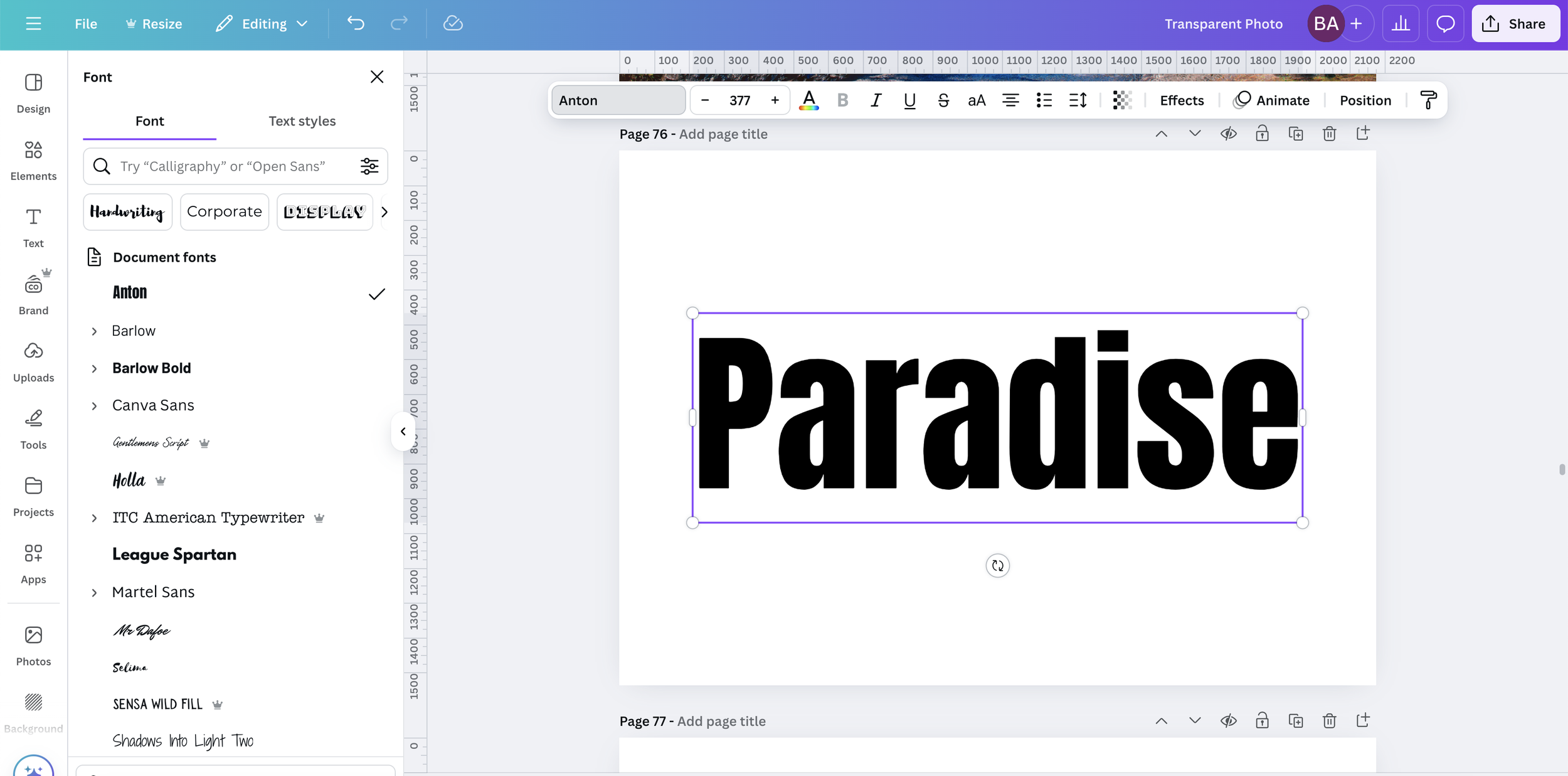Transparent Photo Overlay Text Effect in Canva — Preset Pixels