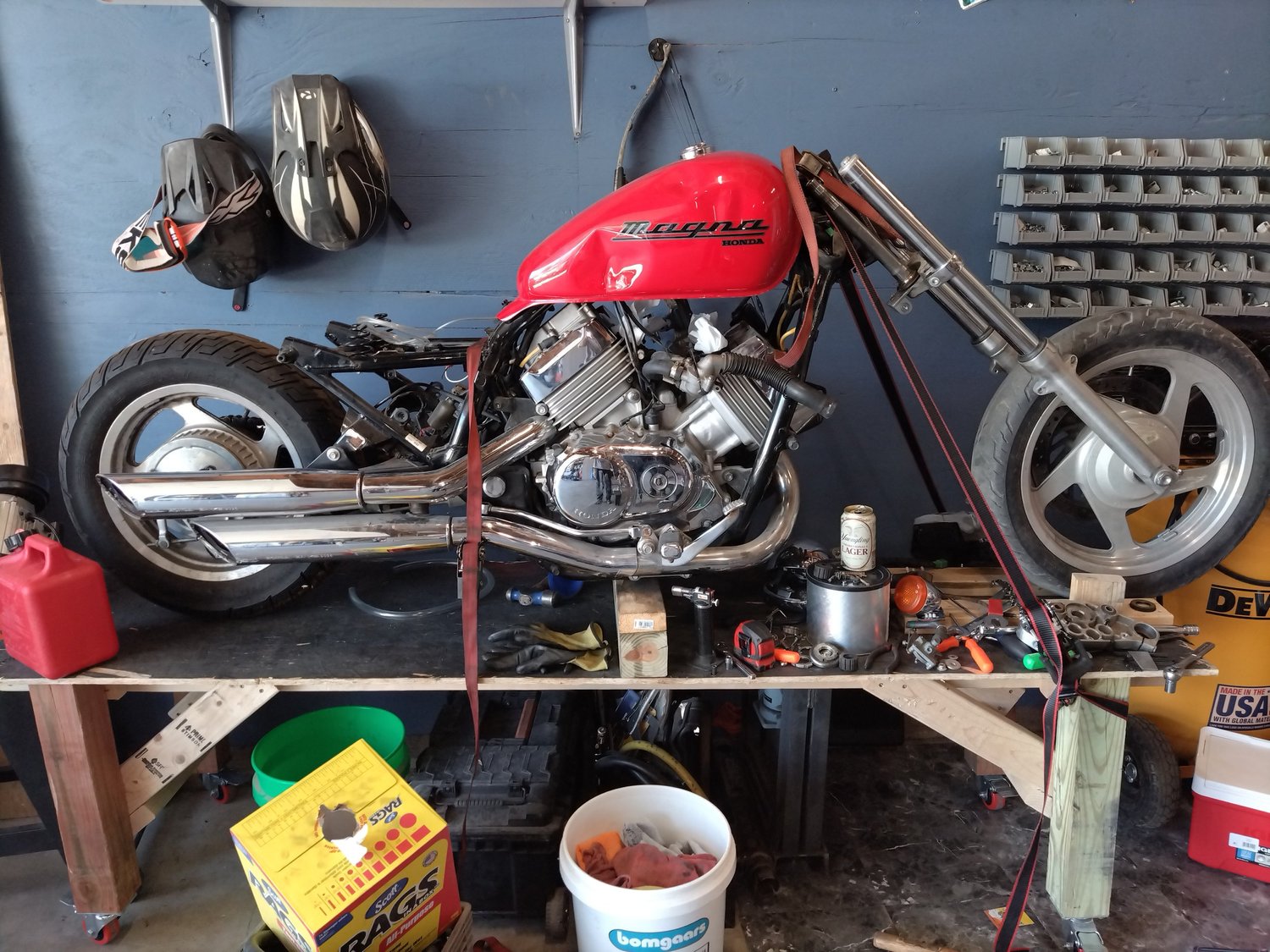 Honda Magna Custom Chopper Build — Solid Source Choppers