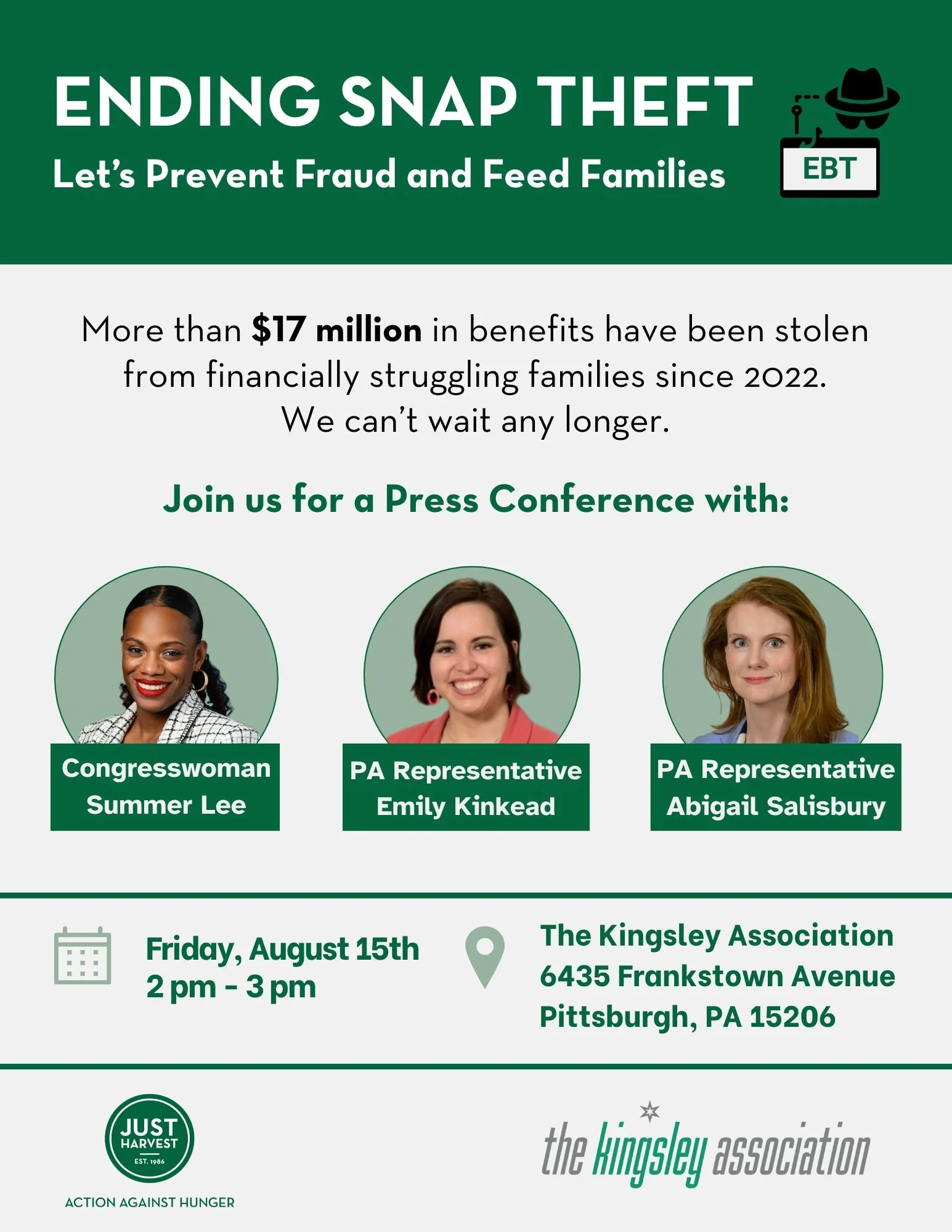 Take Action: Ending SNAP Theft Press Conference — Just Harvest