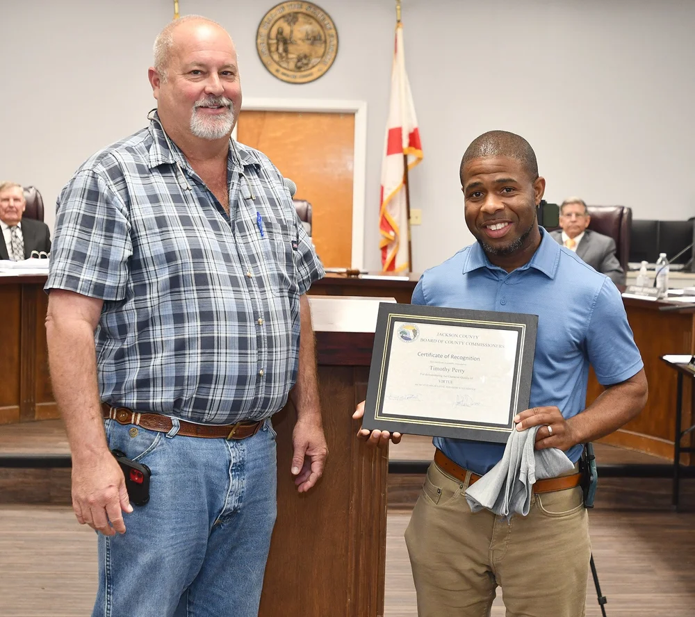 Timothy Perry Recognized for 10 Years of Service — Jackson County Times