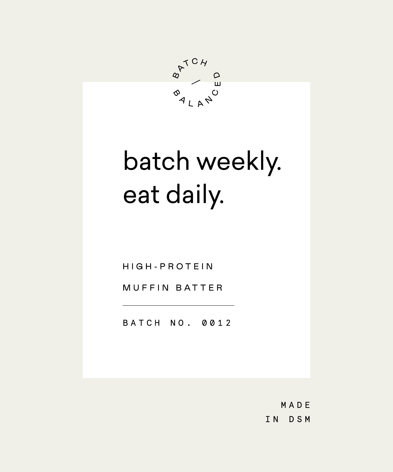 Batch Balanced