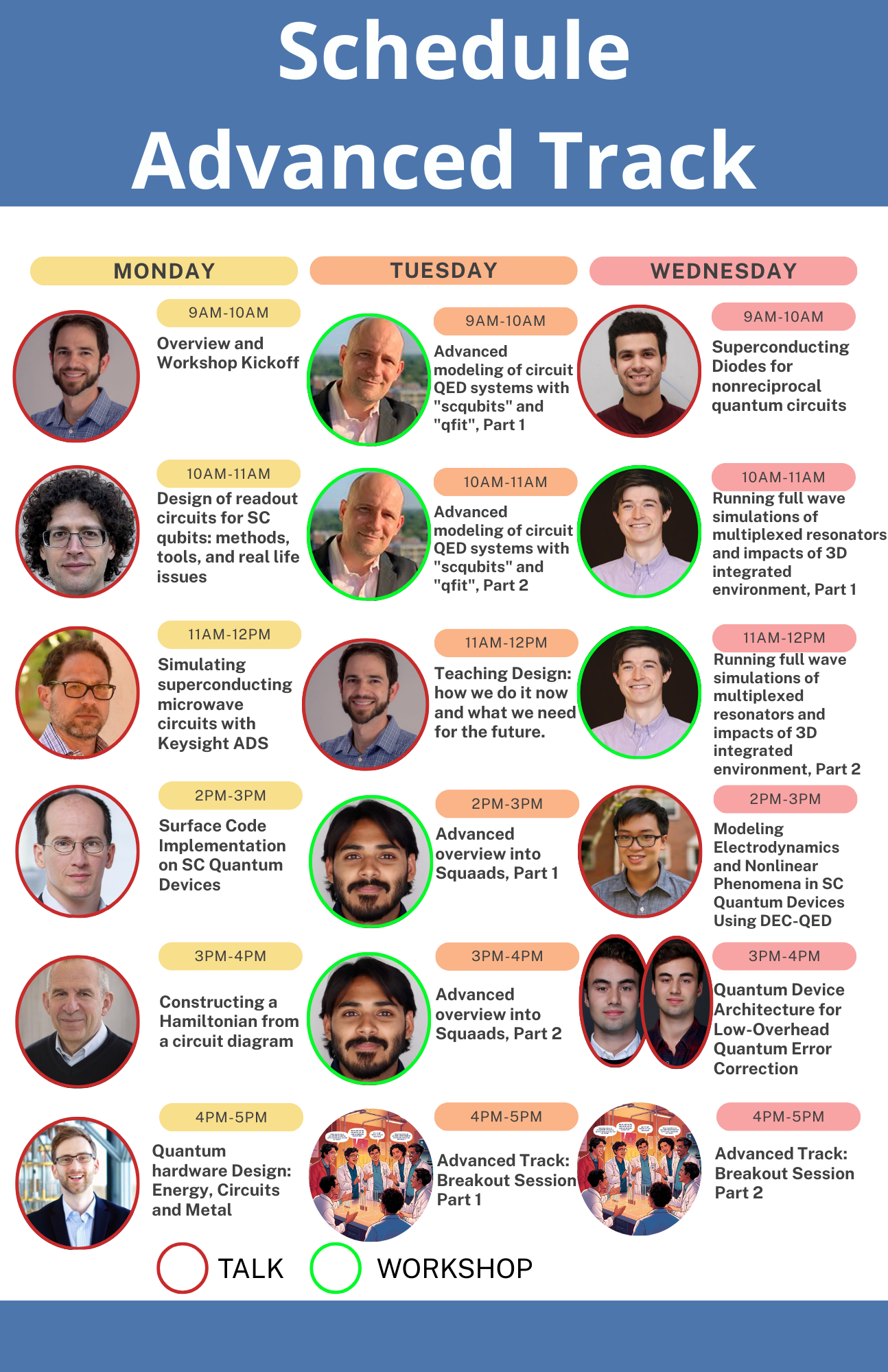 Schedule — Quantum Device Workshop