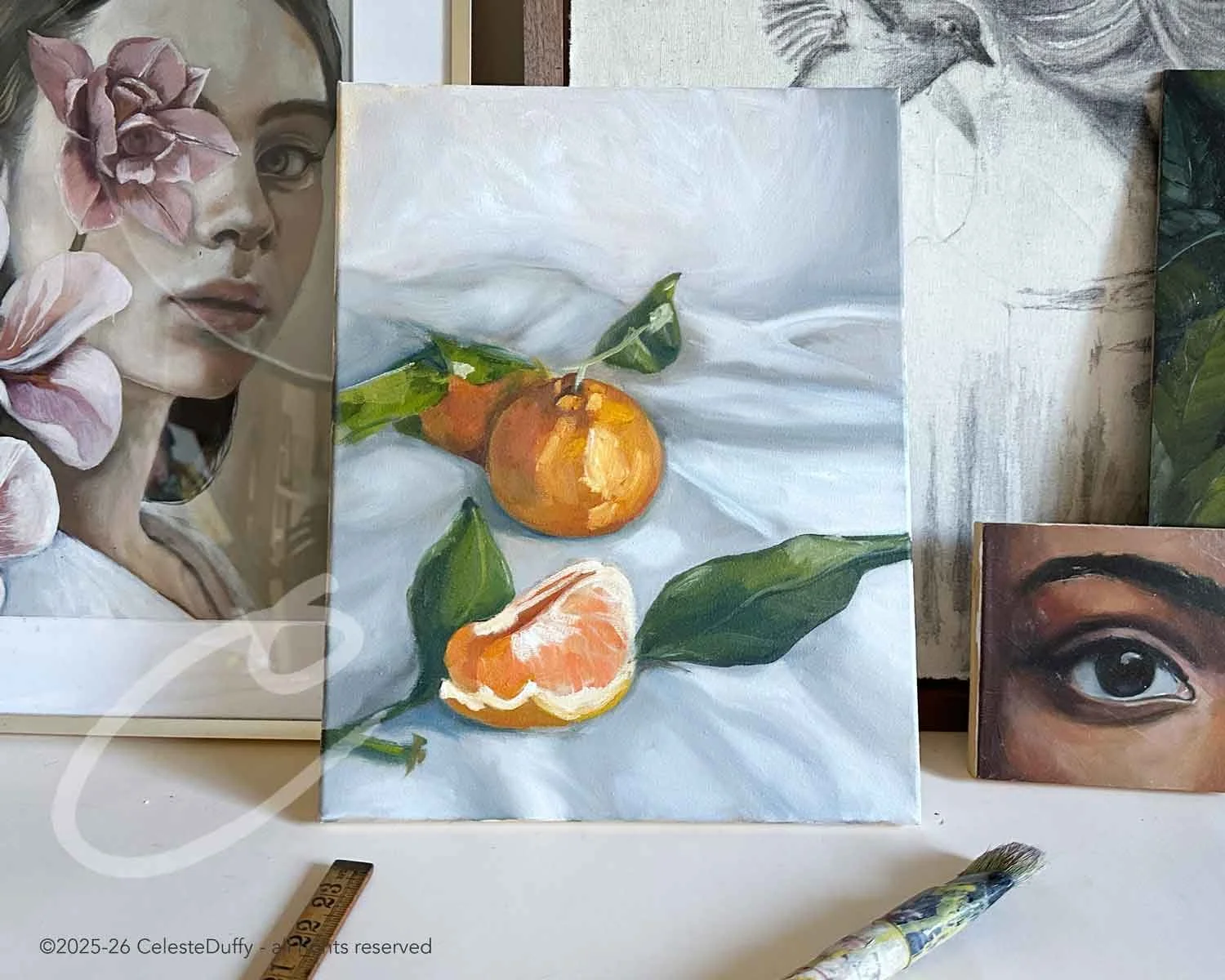 New Work: Clementine Still Life Painting — CELESTE - Draw, Paint ...