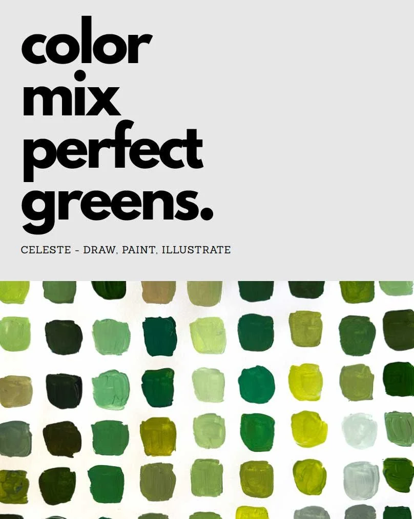 How to Mix Green for Painting: Color Recipes for Watercolor, Gouache ...