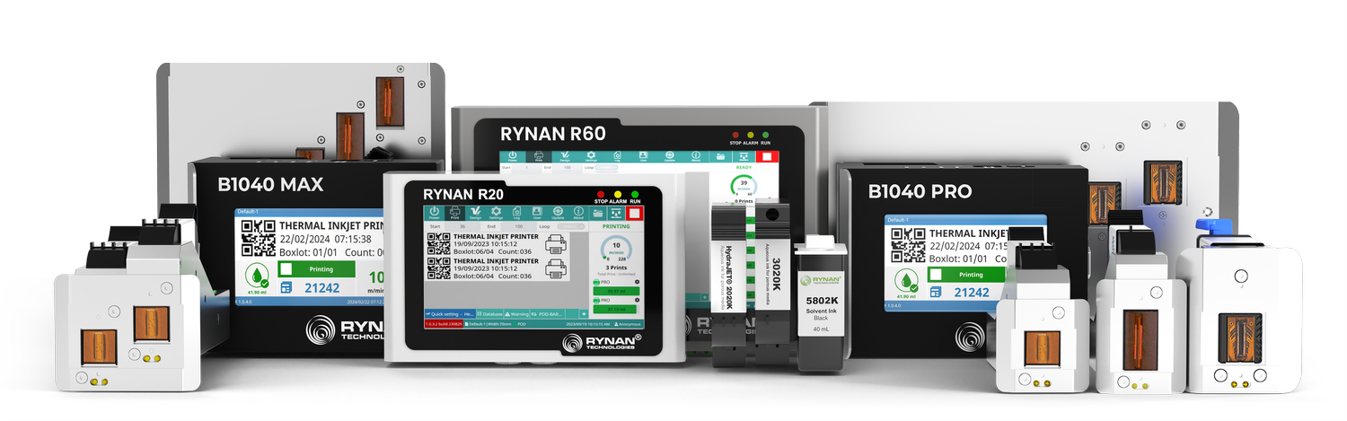 RYNAN Printing - TIJ printing for barcode, expiry dates & serialization