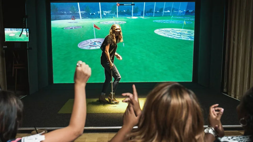 Golf & Sports Simulator with Luxury Amenities — Anaheim Topgolf Swing Suite