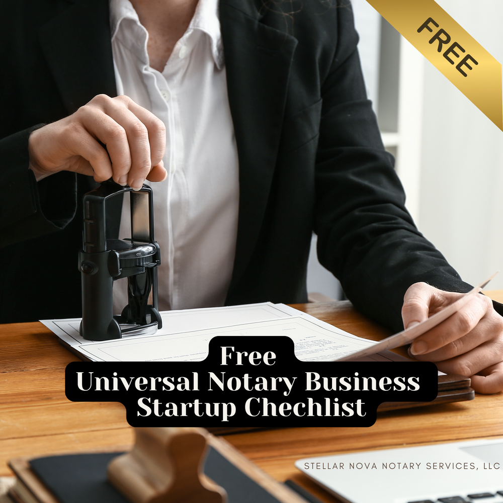 FREE Florida Notary Startup Checklist — Stellar Nova Notary Services, LLC