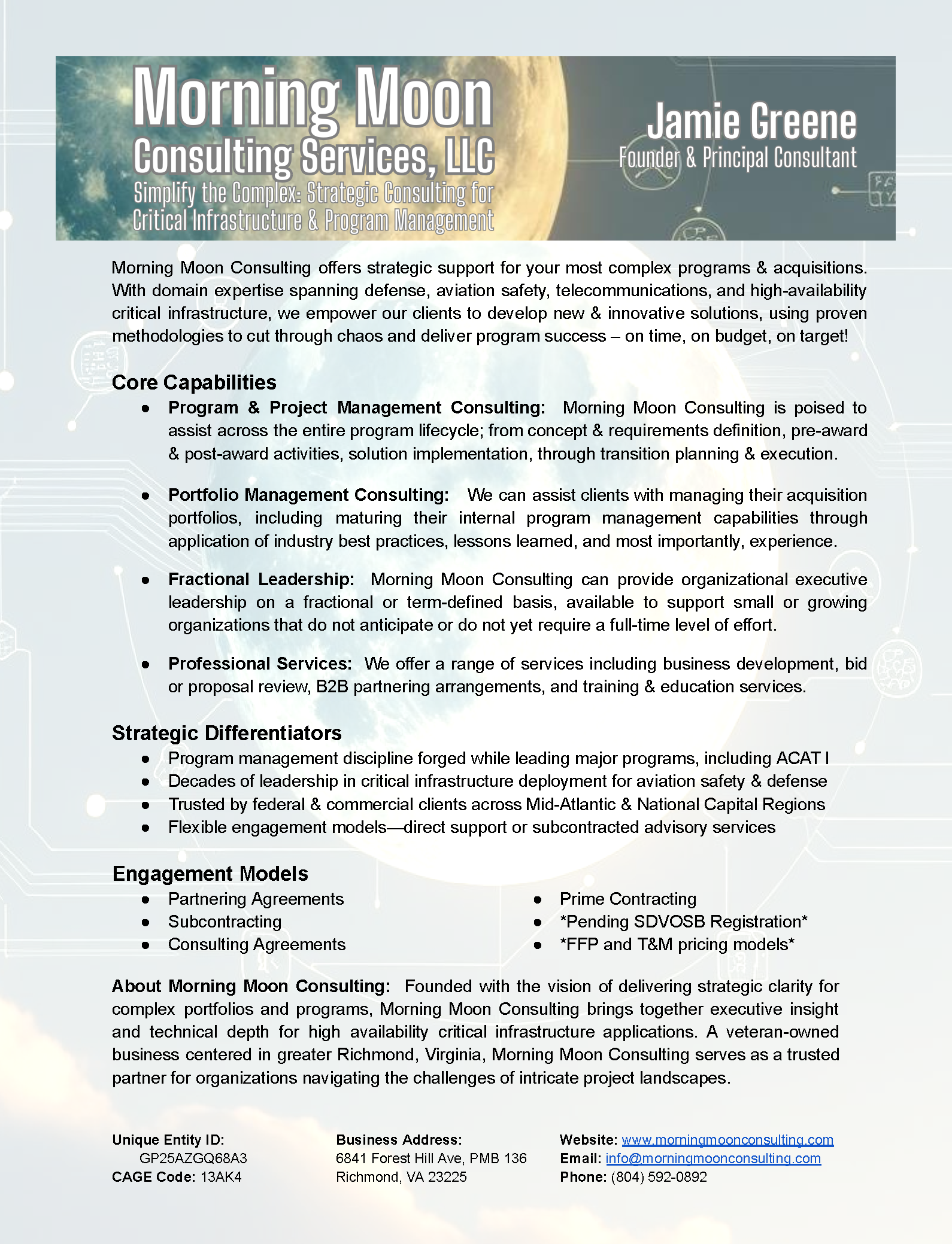 Morning Moon Consulting Services, LLC | Simplify the Complex