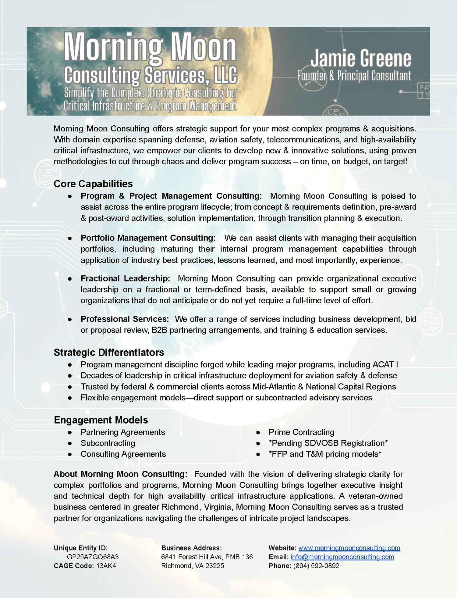 Morning Moon Consulting Services, LLC | Simplify the Complex