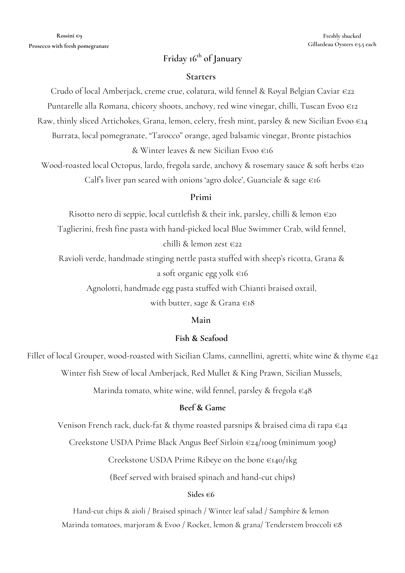 Seasonal Mediterranean Menu in Birgu | Terrone Restaurant Malta ...
