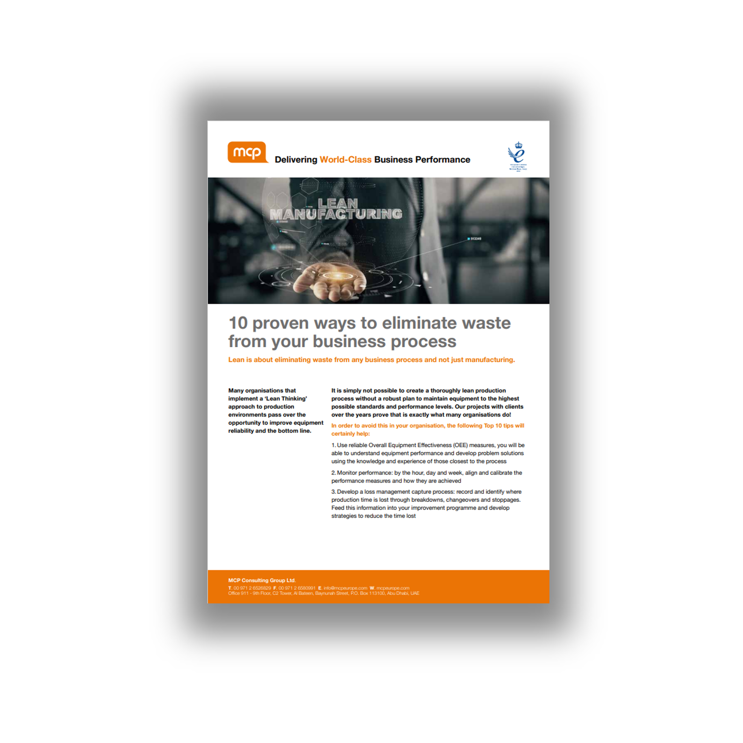 10 Proven Ways to Eliminate Waste Download — MCP Consulting Group