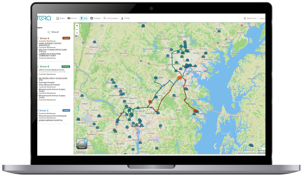 Torq Transport | Optimize Medical Logistics — Torq Interface