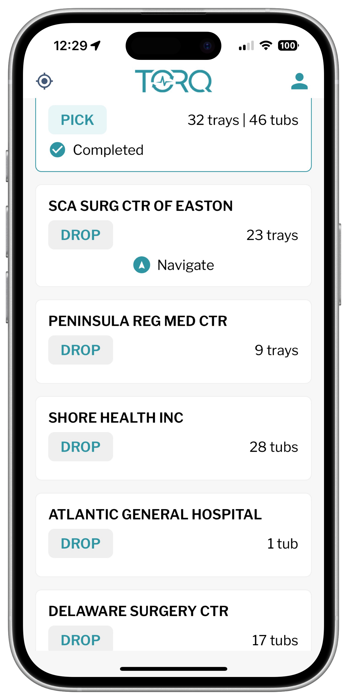 Torq Transport | Optimize Medical Logistics — Torq Interface