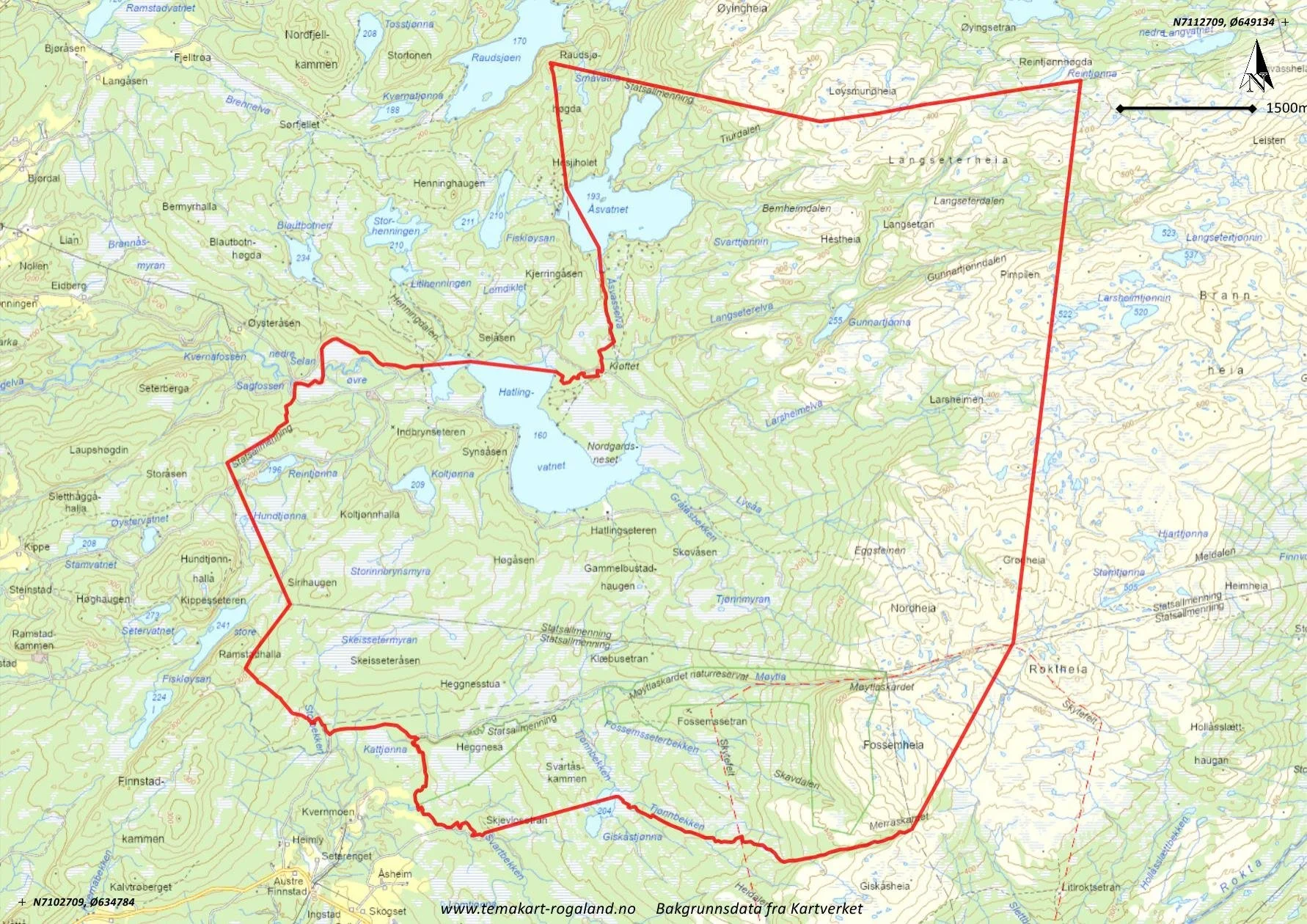 Kart — Steinkjer fjellstyre
