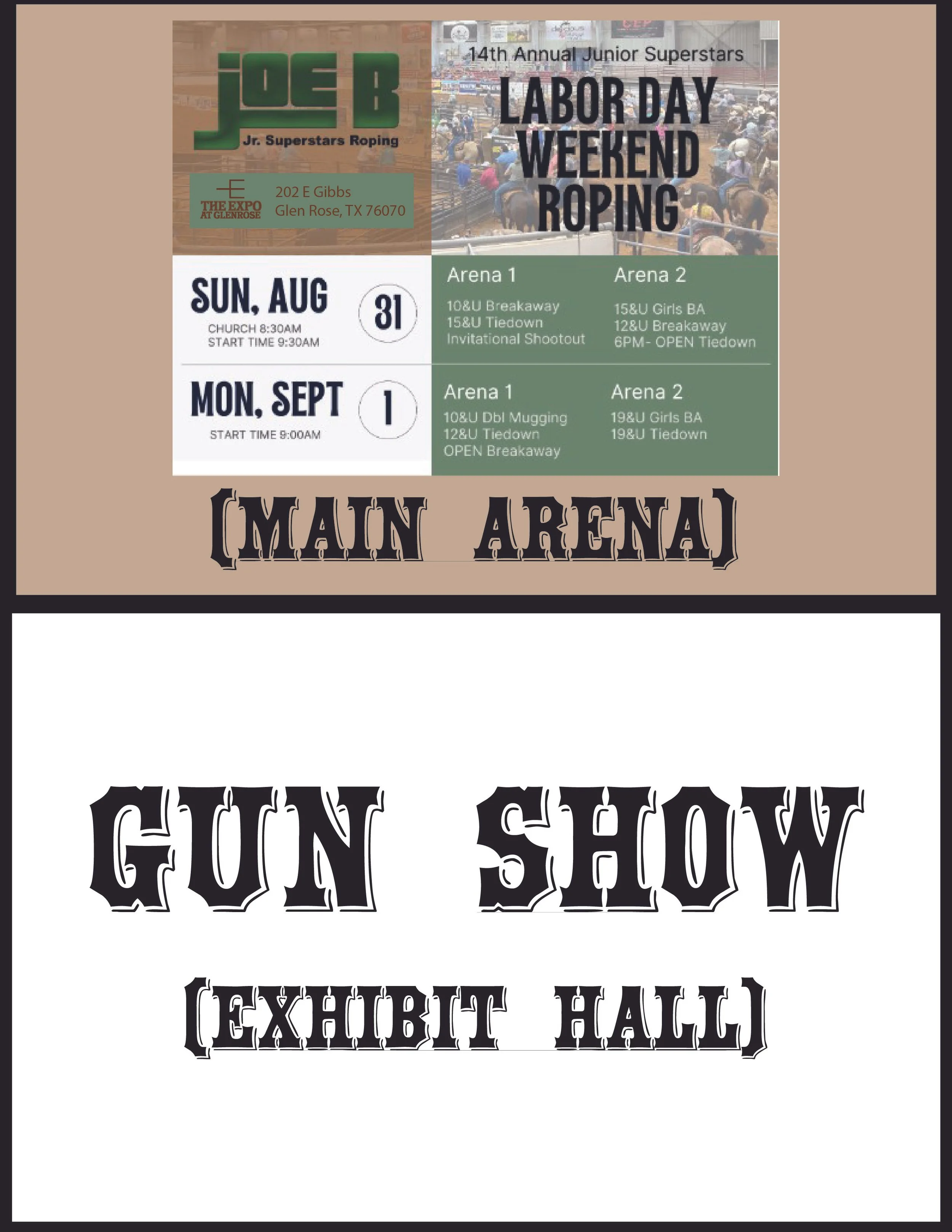 Full Calendar of Events — The Expo at Glen Rose
