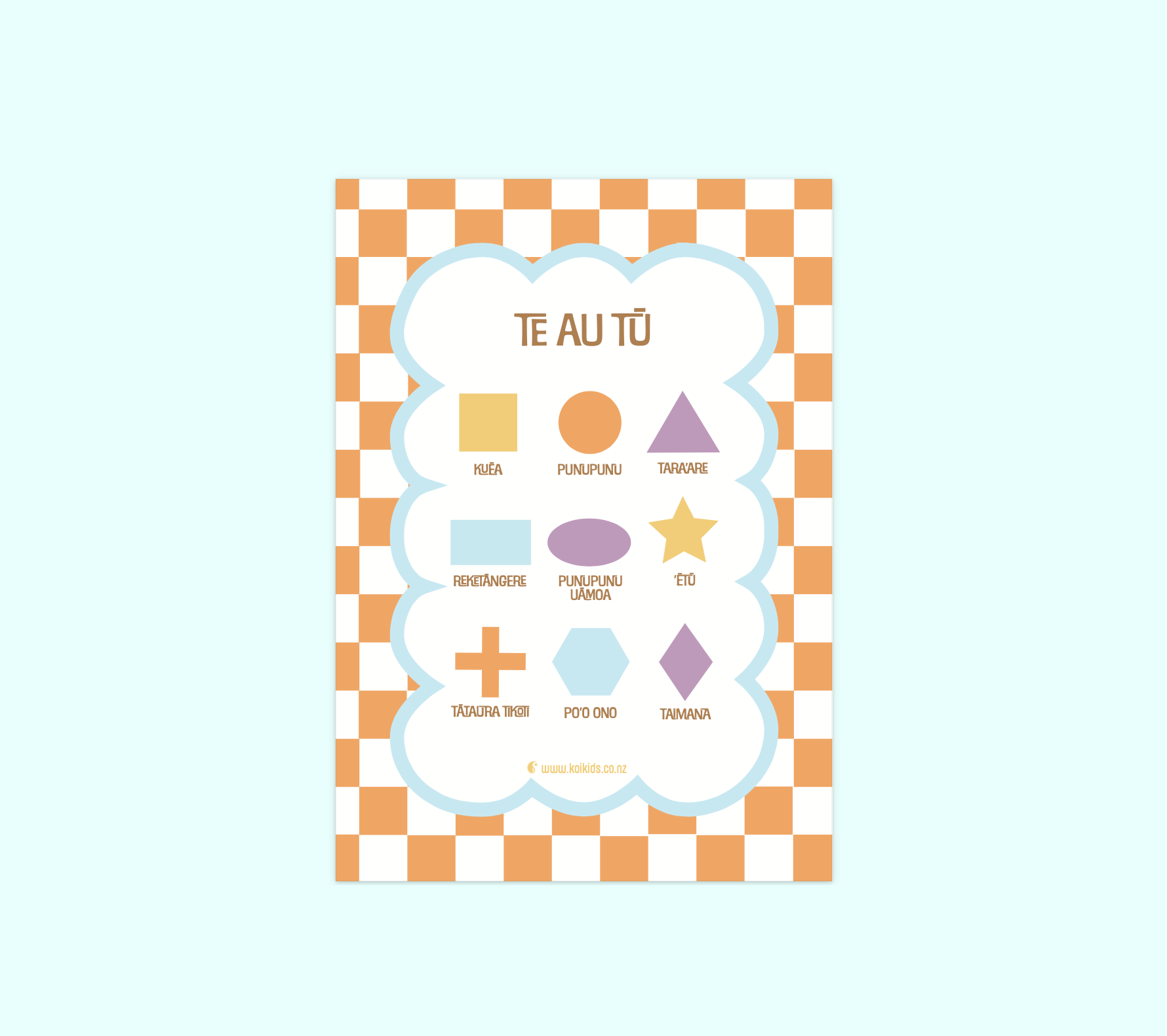 Learn Shapes in Cook Island Māori – Downloadable Educational Poster in ...