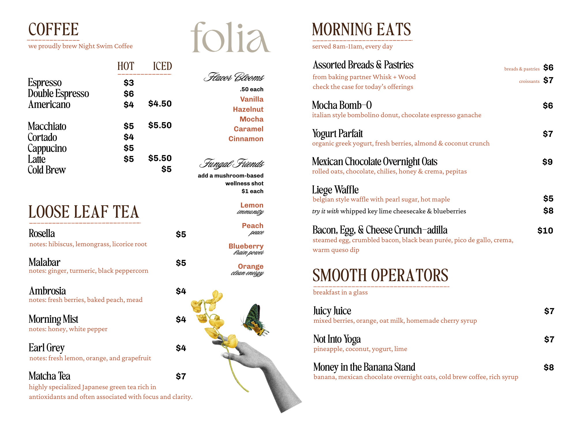 Menu — Folia