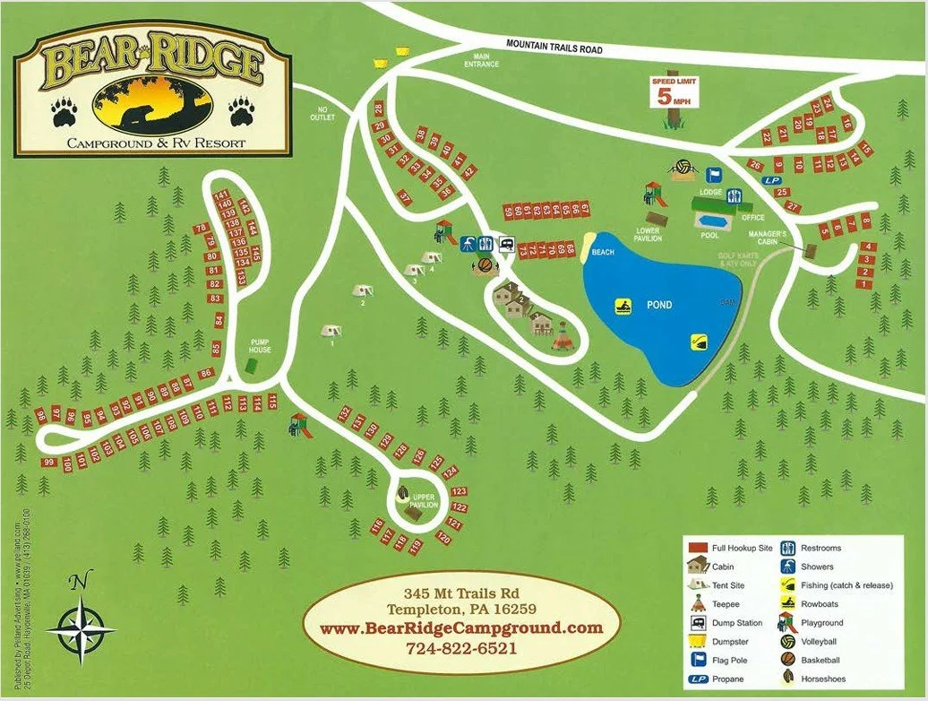 Campground Map — Bear Ridge Campground