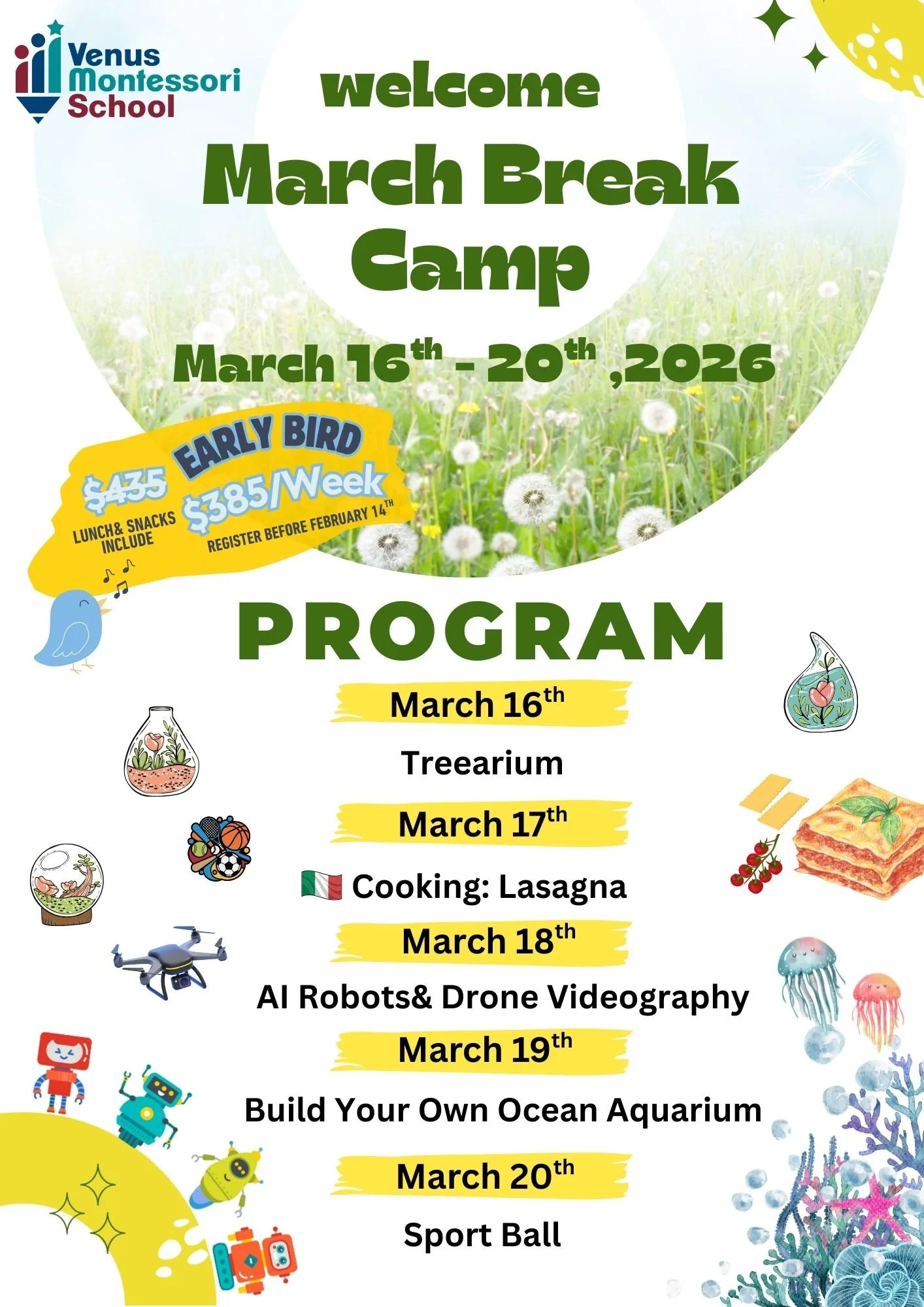 Join us for March Break Camp 2026! — Venus Montessori School