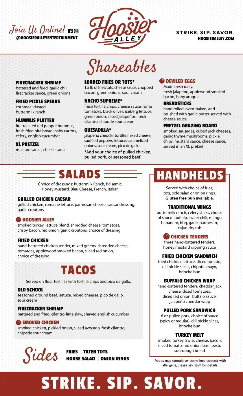Restaurant and Bar — Hoosier Alley Entertainment