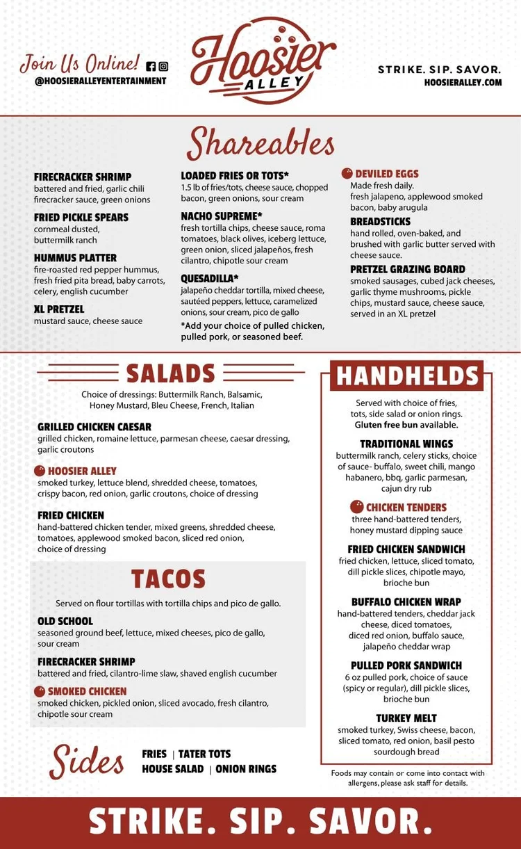 Restaurant and Bar — Hoosier Alley Entertainment