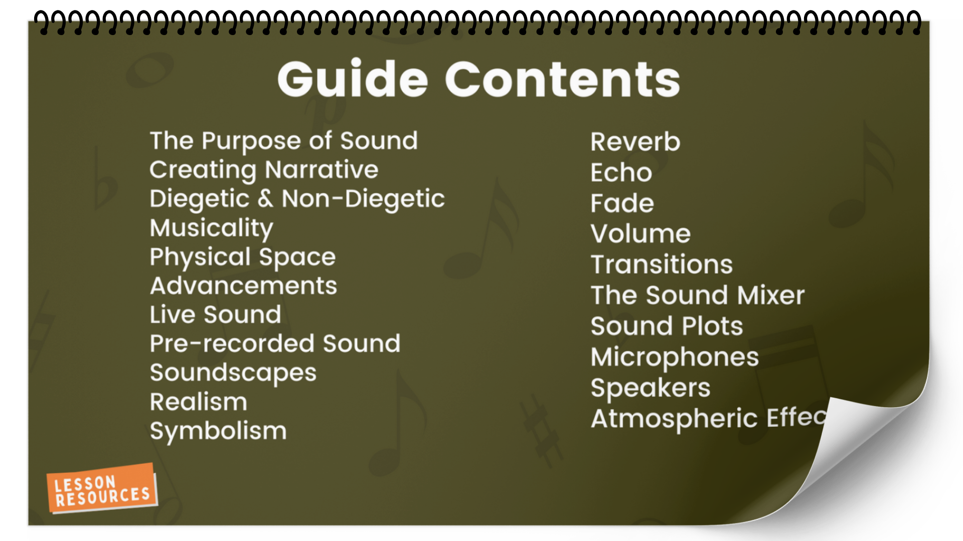 Sound Design - Technical Theatre Resource — Lesson Resources