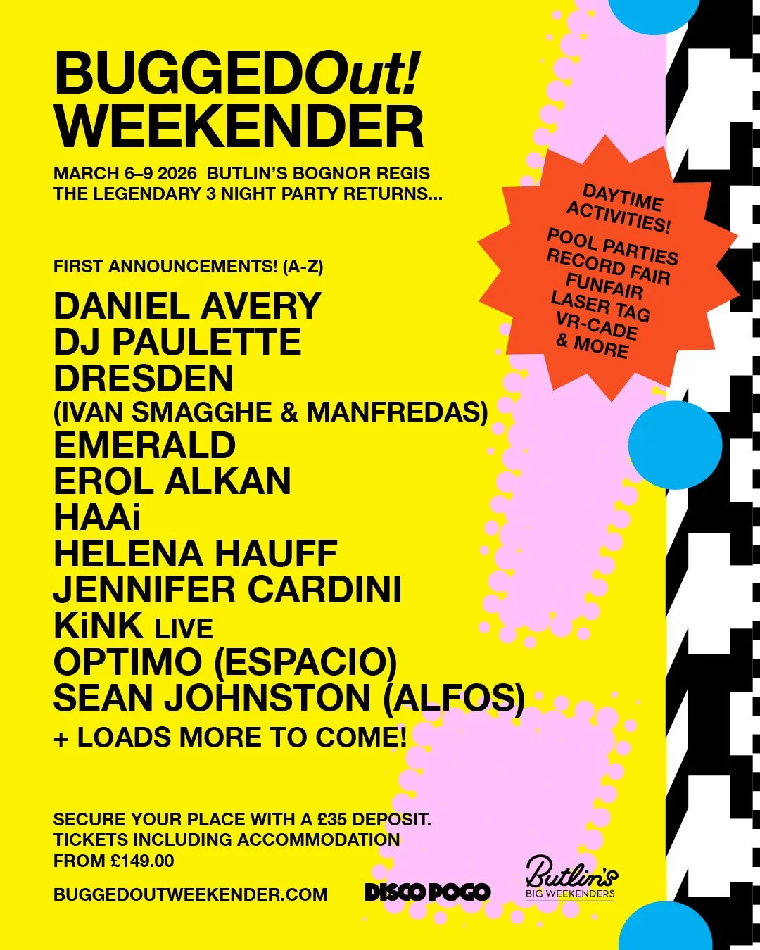 Bugged Out Weekender 2026 | Bognor Regis | March 6-9