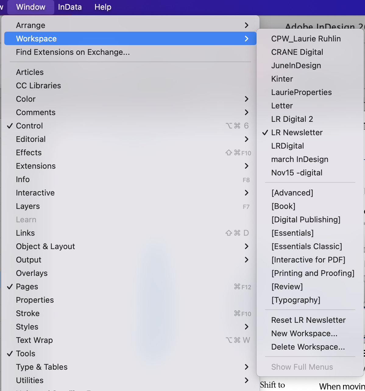 InDesign Workspaces and Preferences — Design. Develop. Teach.