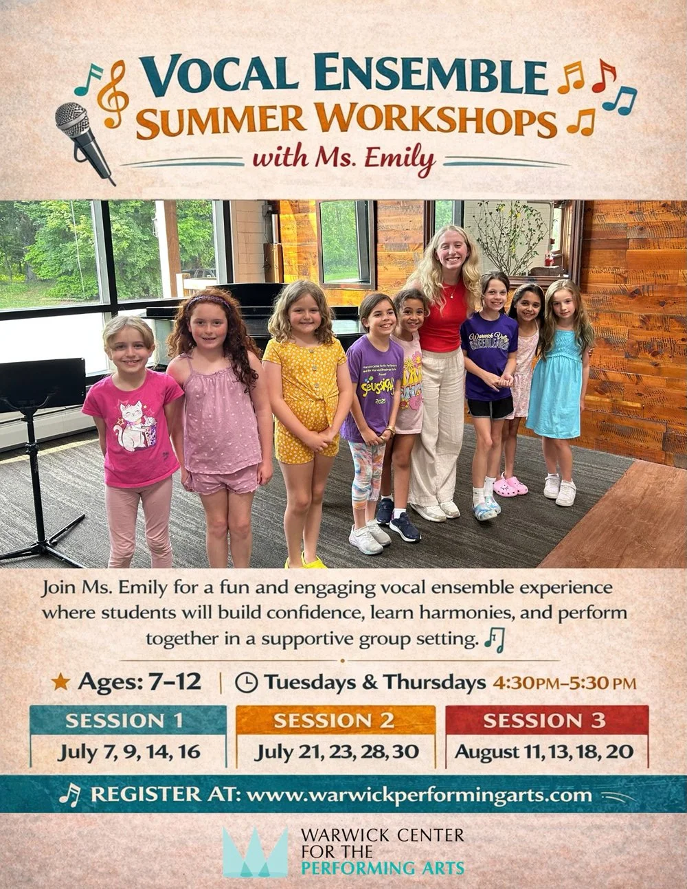 Vocal Ensemble Summer Workshop — Warwick Center for the Performing Arts