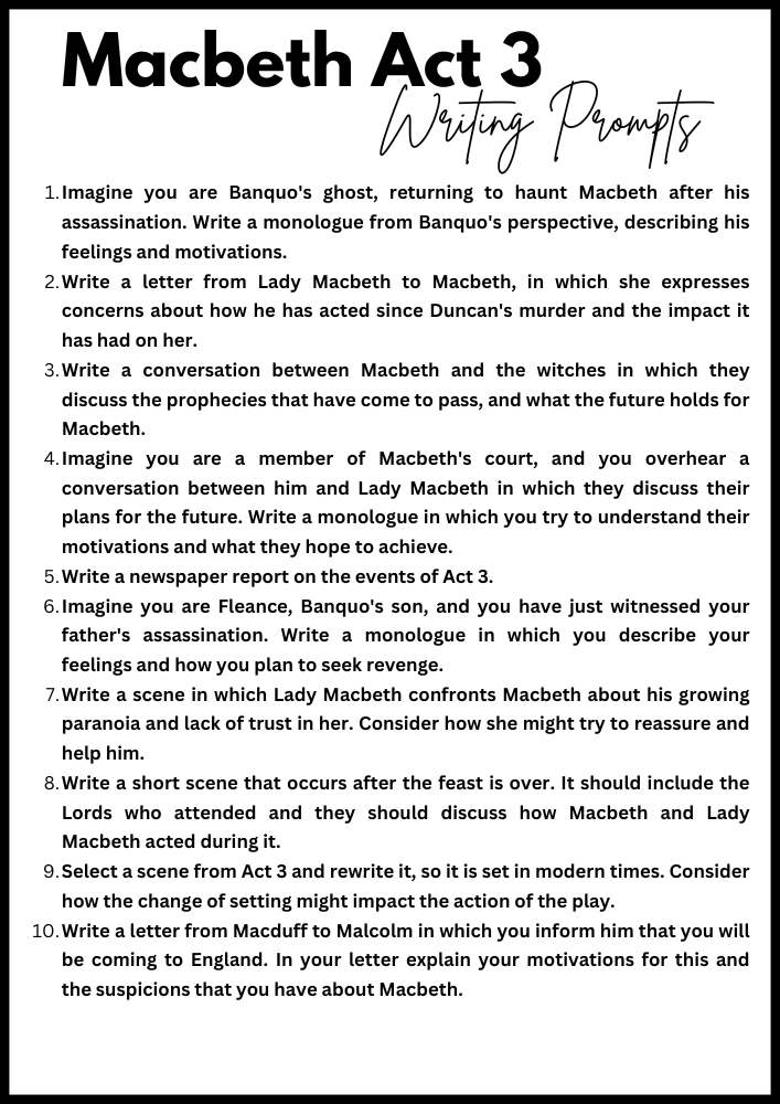 Why Macbeth Is the Best Shakespeare Play to Teach (+ Creative Writing ...