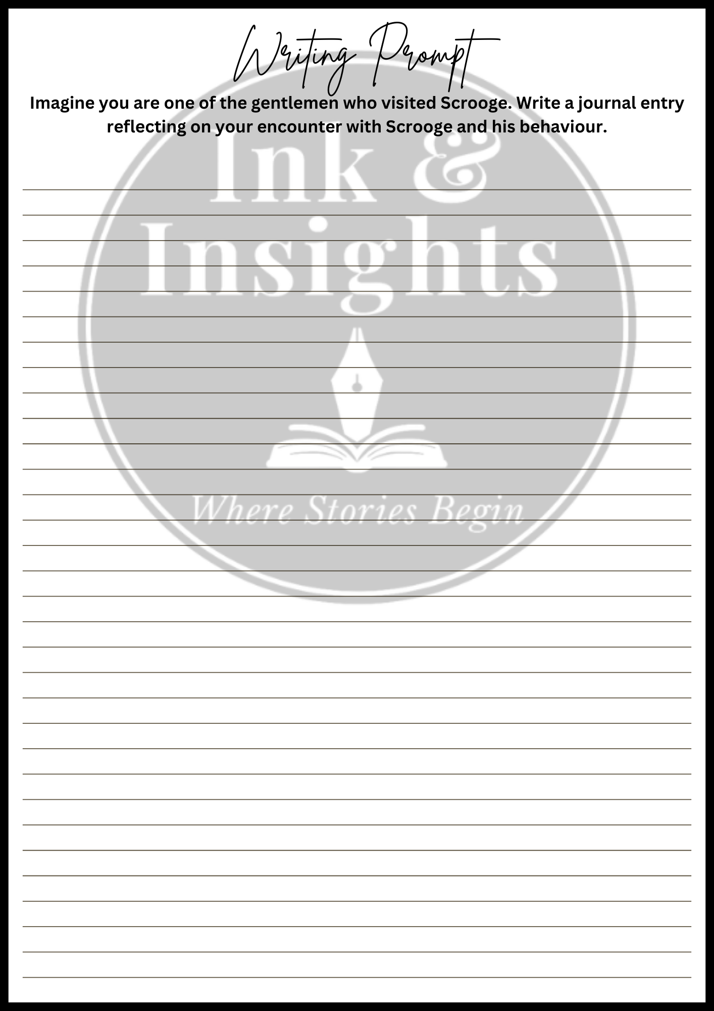 A Christmas Carol Creative Writing Prompts — Ink & Insights