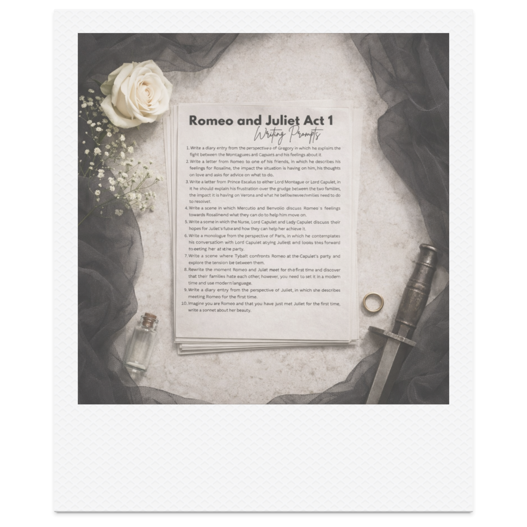 70 Creative Writing Prompts Inspired by Romeo and Juliet | Love ...