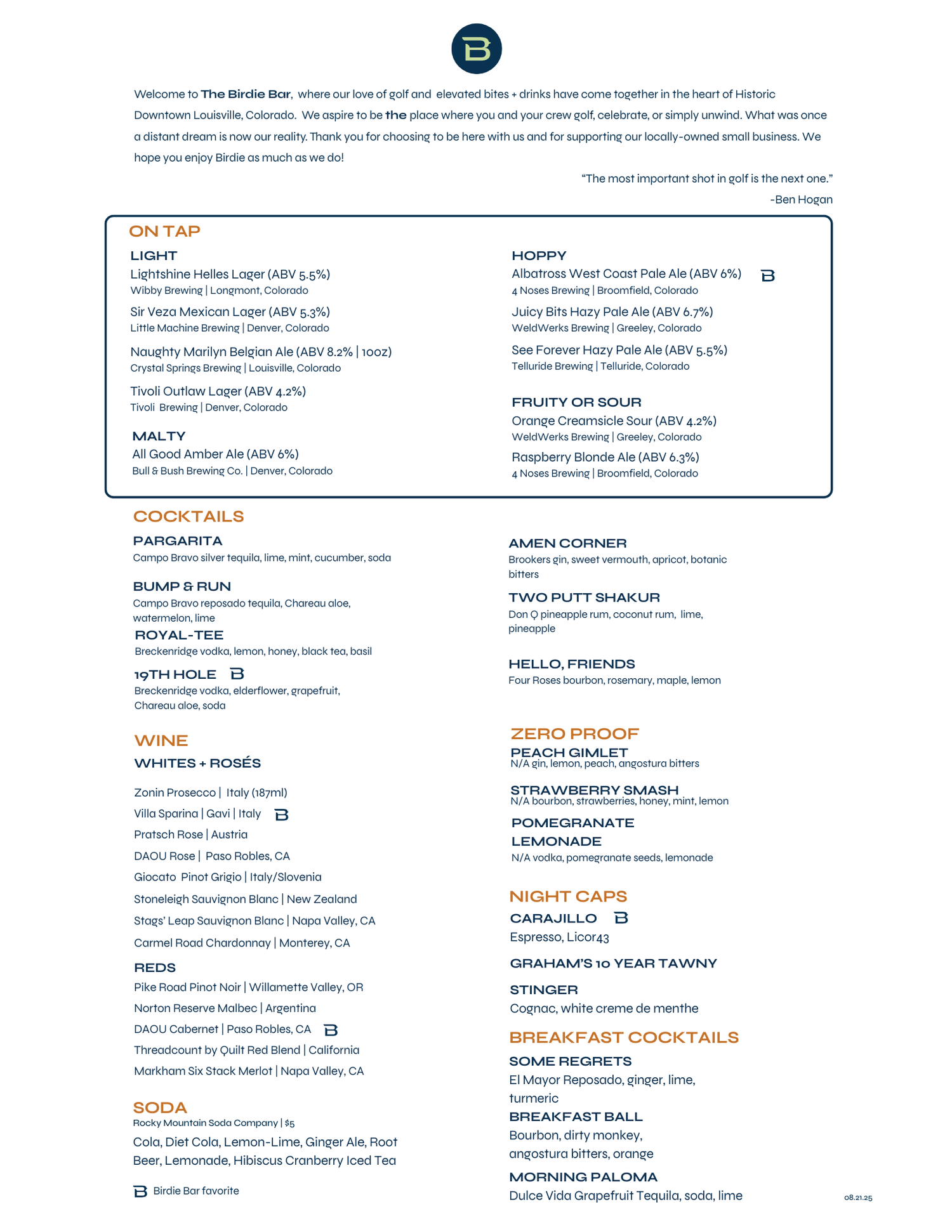 Menu | Craft Cocktails, Local Beer and Elevated Casual Fare | The ...