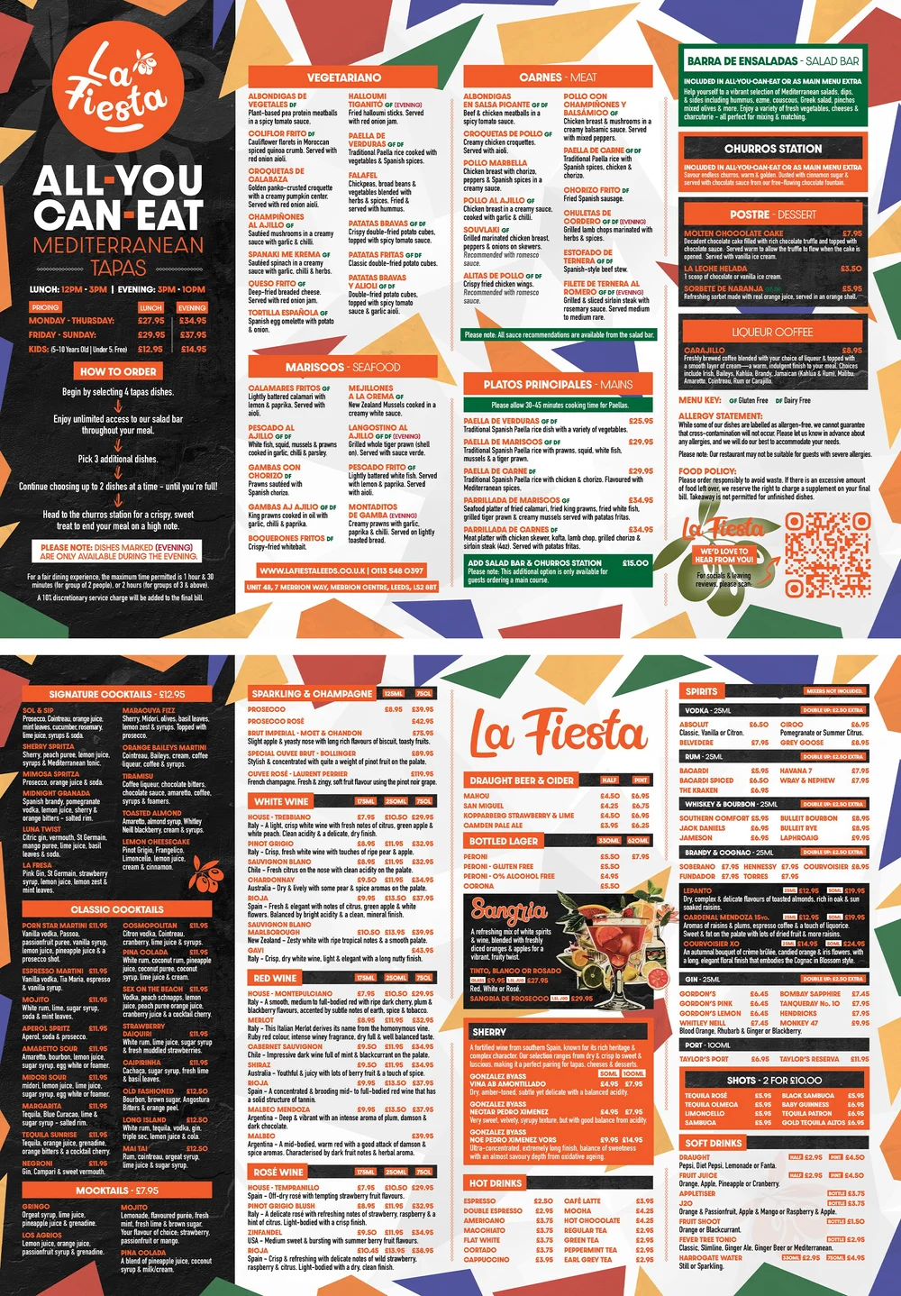 La Fiesta - Menu — La Fiesta Leeds