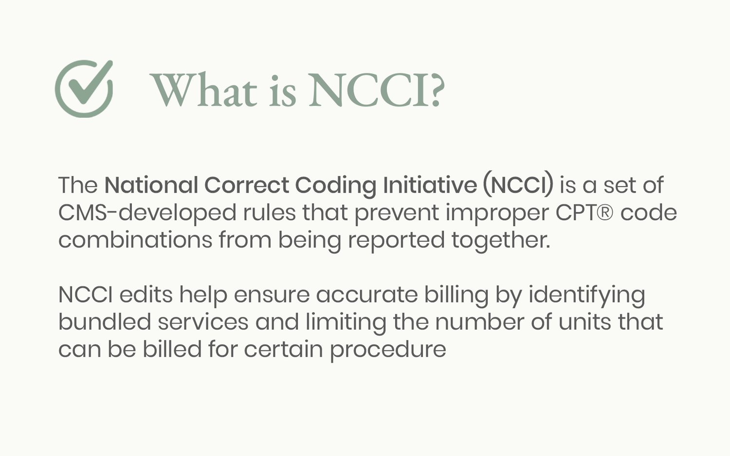 NCCI Edits — kaymedcoding