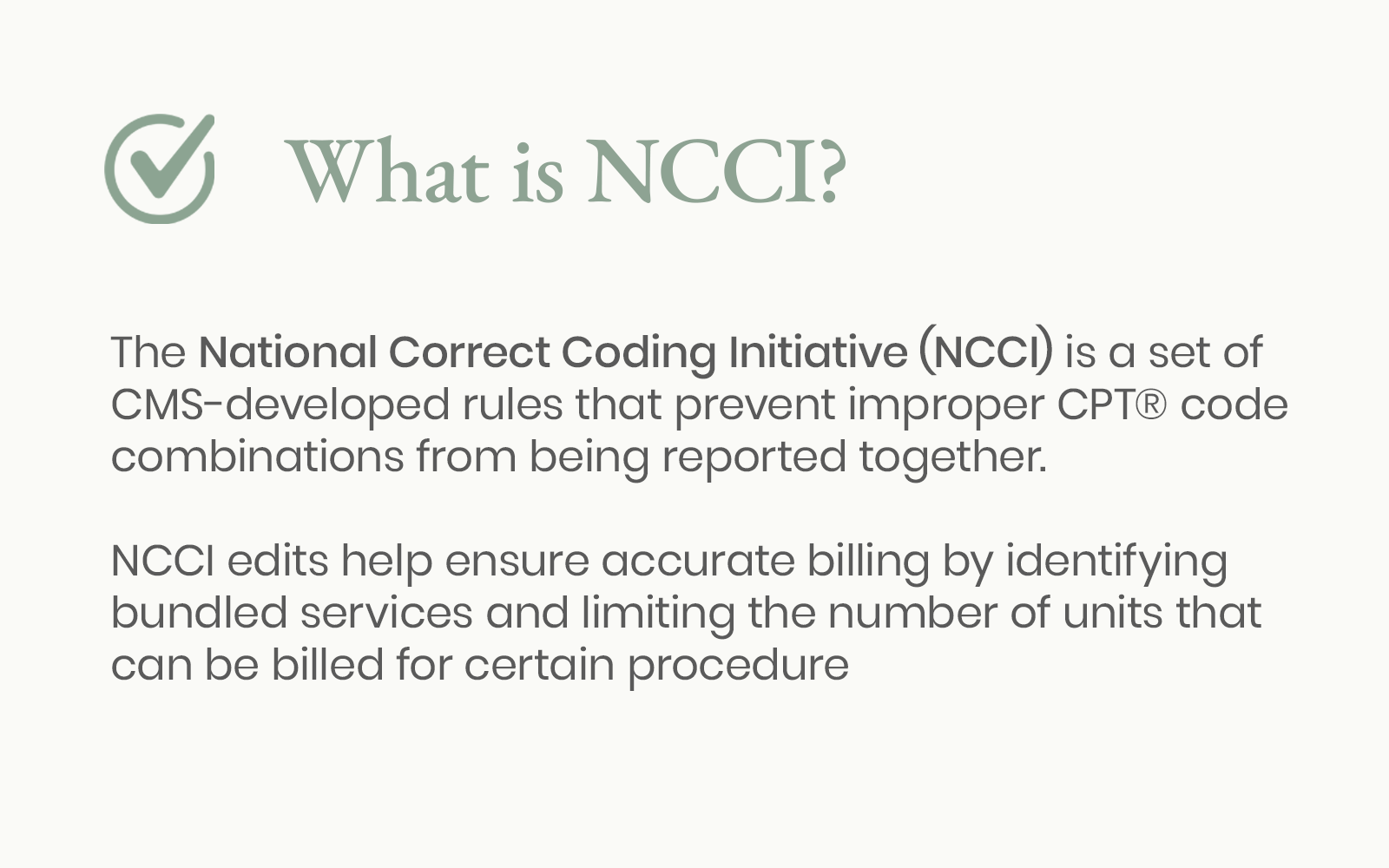 NCCI Edits — kaymedcoding