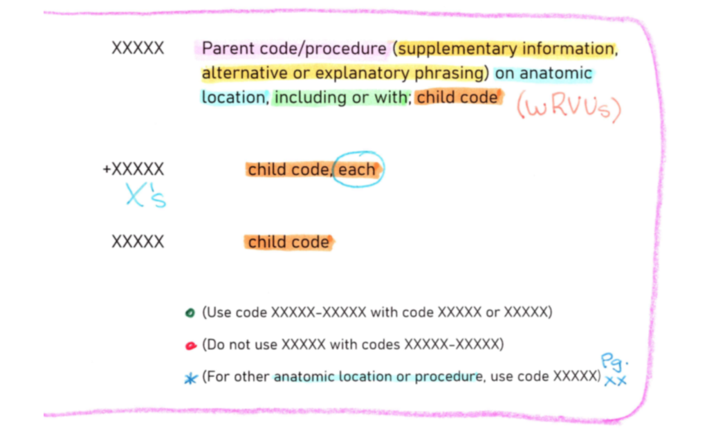 Using Color to Break Down a CPT Code — kaymedcoding
