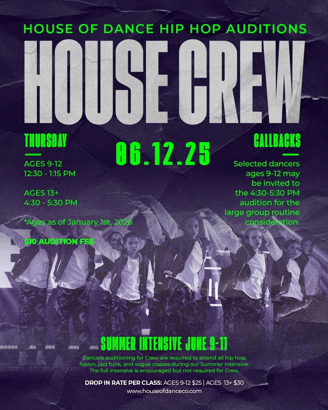 2025 Auditions — HOUSE OF DANCE
