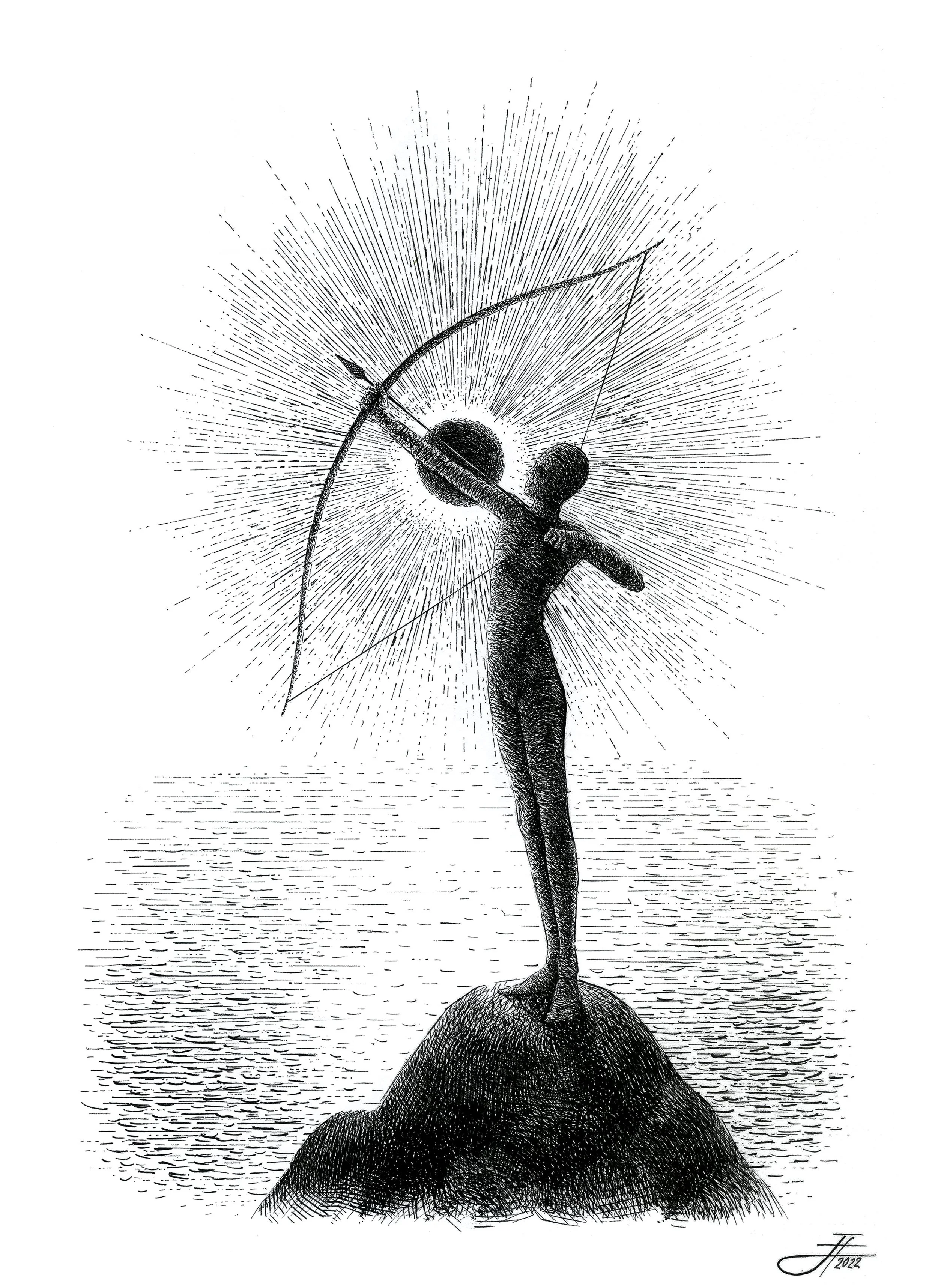 Arrow of Fate (Drawing) — Jorge Cruz - Fine Art