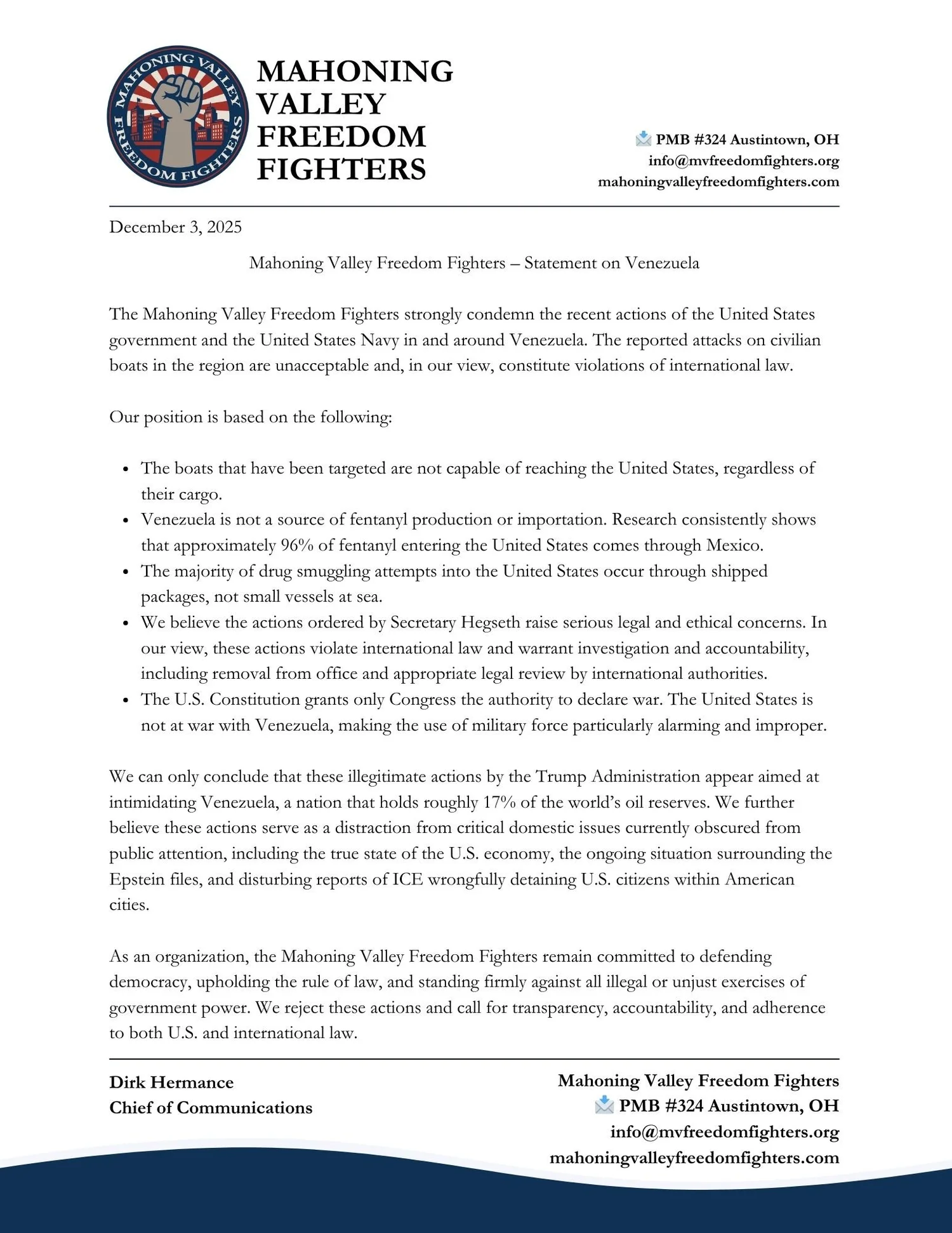 Mahoning Valley Freedom Fighters