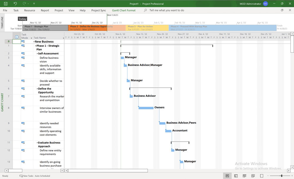 Synchronize Project Desktop with Planner — Project Data